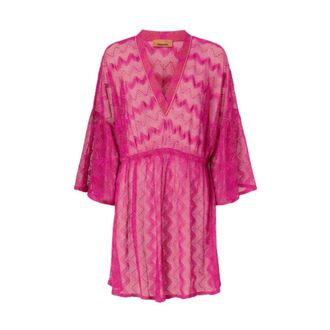 Missoni Femme, Robes, Rose, Taille: 38 FR Robe de Plage Courte