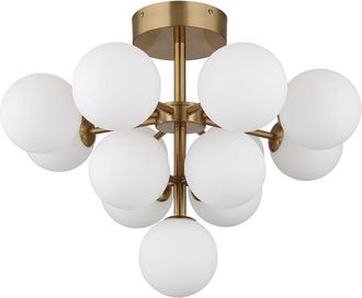 Globo Lighting Deckenleuchte Deckenlampe Wohnzimmerleuchte Gold Glaskugeln 13-Flammig d 56 cm