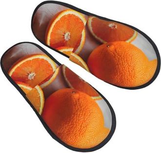 Generic Pantoufles Moelleuses Impression De Fruits Orange Frais Chaussures Confort Maison Slippers Pour Femme Int&eacute;rieur Ext&eacute;rieur M