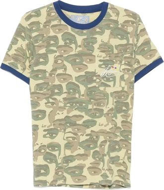 KidSuper Studios Homme, Tops, Vert, Taille: XL Face Camo Short Sleeve Shirt