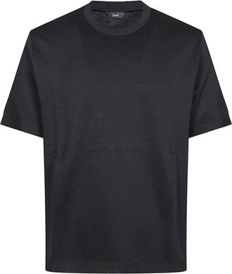 Herno Homme, Tops, Bleu, Taille: 2XL T-shirt en jersey de coton