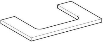 Keramag Geberit ONE Waschtischplatte, Ausschnitt mittig, f&uuml;r