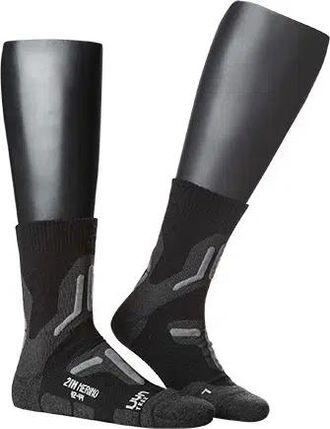 UYN Herren Trekkingsocken grau Merinowolle unifarben