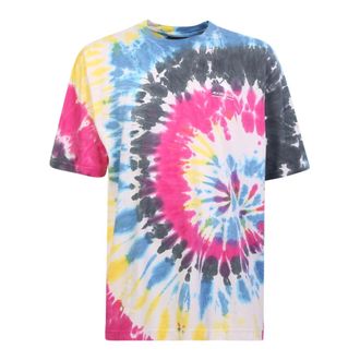 Mauna Kea Homme, Tops, Multicolore, Taille: XS T-Shirt Bleu avec Logo Tie Dye
