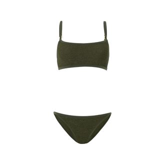 Hunza G Metcrinkle Mekha - - Swimwear - Damen - Gr&uuml;n - ONE SIZE