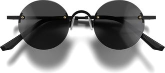 London Mole Eyewear - Wissenschaftler-Sonnenbrille - Randlose Sonnenbrille - Runde Sonnenbrille - Modemarke - UV400 Schutz - Coole Sonnenbrille - Federscharniere 