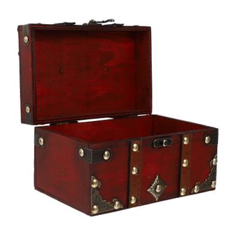 Pretyzoom Vintage Aufbewahrungsbox aus Holz Antike Schmuckbox mit Elegantem Retro Design Praktischer Desktop Organizer f&uuml;r Kleine Gegenst&auml;nde Dekorative Holzsch