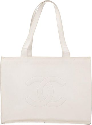 Chanel Vintage Leather CC Tote Bag