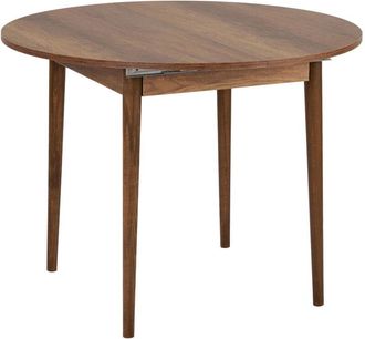 Habitat et Jardin Table &agrave; manger extensible en bois Viona 100 x 100 x 75 cm - Barok Walnut