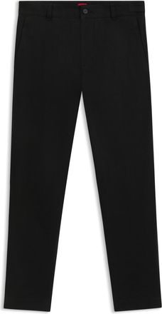 HUGO BOSS Herren Genar253 Slim-Fit Twill-Chino aus merzerisierter Baumwolle Schwarz001 M