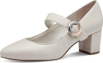 Marco Tozzi Damen Pumps Spitz mit Schließe, Beige (Cream), 37 EU