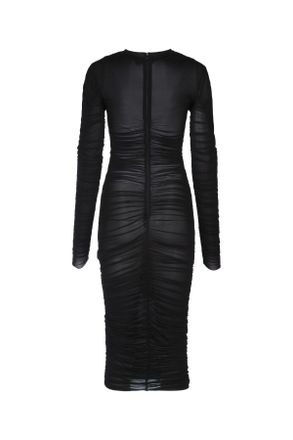 Elisabetta Franchi Womens Midi Dress Black Not Stated