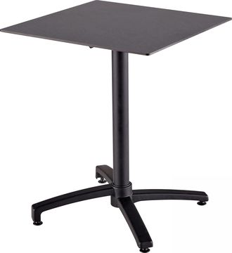 Oviala Gartentisch, quadratisch, 60 x 60 cm, neigbar, Schiefer, Dunkelgrau