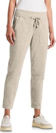 Street One 3715975 Pantalon en Velours c&ocirc;tel&eacute; Coupe Ample, Beige malt&eacute;, 44W / 28L Femmes