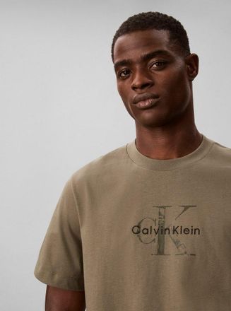 Calvin Klein Jeans T-Shirt Rundhalsausschnitt, Regular Fit, Logo-Print