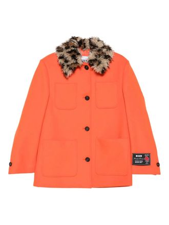 Msgm veste en laine mélangée - Orange