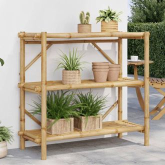 vidaXL vidaXL Regal mit 3 B&ouml;den 100x40x90 cm Bambus