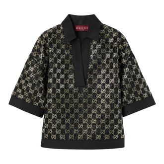 Gucci Wool Tweed Lam&eacute; Top - - Tops - Damen - Mehrfarbig - M