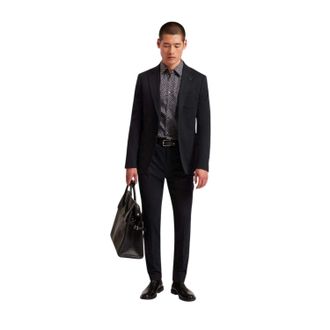 Ted Baker Hemd f&uuml;r Herren, Mit Kragen (Dunkelgrau)