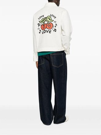 Kenzo Hooded Lightweight Windbreaker Jacket - White