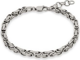 s.Oliver Herren Bracelet - Armband aus mattiertem Edelstahl - Silber - Verstellbar bis 22 cm - wasserfest & hautfreundlich