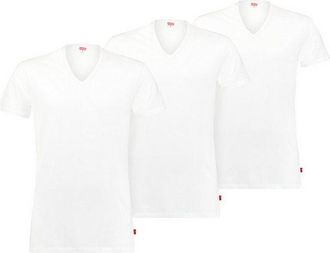 Levi's Poloshirt LEVIS MEN V-NECK 3P ECOM (Packung, 3-tlg., 3er-Pack)