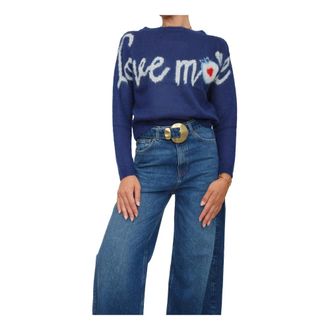 iBlues Blaues Tanktop Mohair-Mix Stilvoll - - Knitwear - Damen - Blau - XL