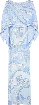 Pucci Femme, Robes, Bleu, Taille: 36 FR Long Printed Silk Dress