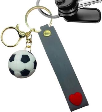 Generico Porte-cl&eacute;s de ballon, porte-cl&eacute;s de football - Silicone 3D Ball Good Luck Keychain, anneaux de cl&eacute;s de fans de sport, pendentif de sac &agrave; dos pour, sac