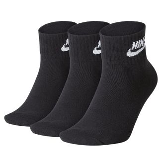 Nike Nike Unisex U Nk Nsw Evry Essential Ankle Socks, Black/White, 42-46 EU