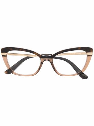 Dolce & Gabbana Eyewear lunettes de soleil bicolore &agrave; monture papillon
