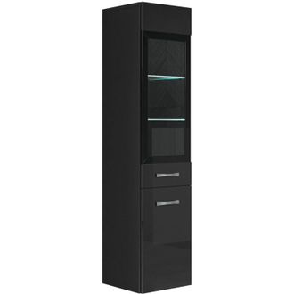 Badplaats Badplaats - Colonne de salle de bain Rio 131 cm Noir brillant