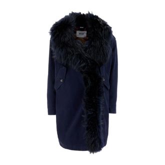 Bazar Deluxe Stilvolle Pelzjacken f&uuml;r Frauen - - Jackets - Damen - Blau - S