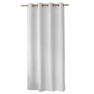 Enjoy Home ED ENJOY HOME Dekorativer Vorhang mit silberfarbenen &Ouml;sen, 140 x 240 cm, Wei&szlig;, 100% Polyester, satiniert, Kollektion Basic
