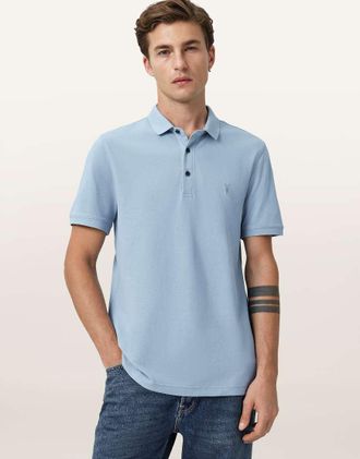AllSaints Reform - Polo &agrave; manches courtes - Bleu Spinel