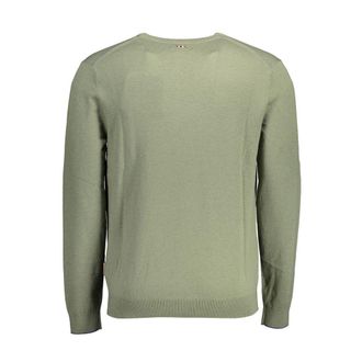 Napapijri Logo-Embroidered Wool Sweater - Green