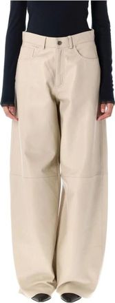 Haikure Femme, Pantalons, Beige, Taille: W25 Relaxed Fit Wide Leg Pantalons