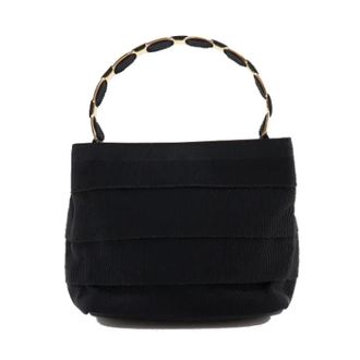 Ferragamo Pre-owned Toile sacs-main - Femme - Pre-owned - Noir - Taille: ONE Size