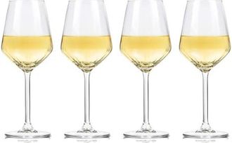 Alpina Weingläser Weißwein - Weingläser Set 4 Teilig - Weinglas 38cl - Spülmaschinenfeste Weißweingläser - Wein Geschenk für Weisswein - Glas
