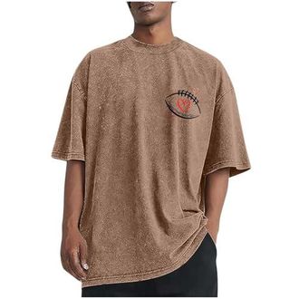 Generic T-shirt d&eacute;contract&eacute; &agrave; manches courtes et col rond pour homme - Style r&eacute;tro - Tendance - L&eacute;ger - Confortable - Respirant - Pour lext&eacute;rieur et le quotid