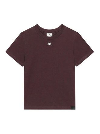 Courr&egrave;ges Pull Col Rond - Rouge Brun