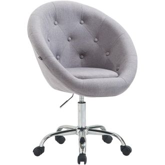 Clp Chaise de Bureau London V2 en Tissu avec Hauteur ajustable et Si&egrave;ge pivotant Gris