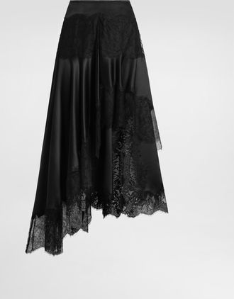 Dolce & Gabbana Rock Aus Satin - Frau Collection Schwarz Seide 38