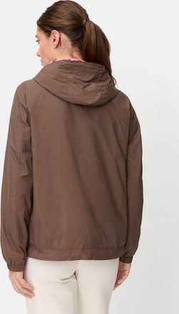Camel Active Outdoorjacke mit Allover-Print und unifarbener Seite Langarm