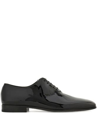 Ferragamo derbies en cuir verni - Noir