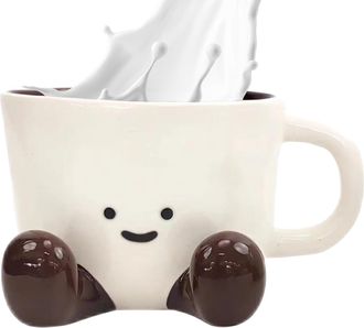 Generic Niedliche Kaffeetassen | Designermodell Keramikbecher,Ästhetische Wasserbecher Mit Stiftehalter, Deko-Schreibtischaccessoire Für Damen Und Herren