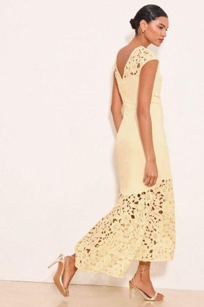 Lipsy Midikleid Lipsy Fit-and-Flare-Midaxikleid mit Spitzensaum (1-tlg)