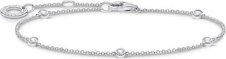 Thomas Sabo Thomas Sabo Armband weiße Steine silber, 925 Sterlingsilber, 16-19 cm Länge