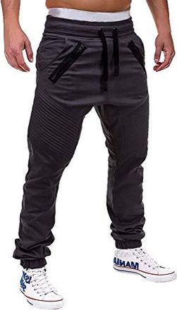 ORANDESIGNE Pantalon de Jogging Hommes Joggers Pantalons de Survêtement Sport Pantalons de Fitness Slim Fit Pantalon Décontracté Pantalon Streetwear Couleur Unie 