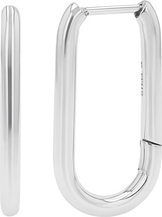 Tom Tailor Tom Tailor Creolen f&uuml;r Damen, Edelstahl, 24 mm, silber, Geschenkidee, Ohrschmuck, Damenschmuck, 2100545